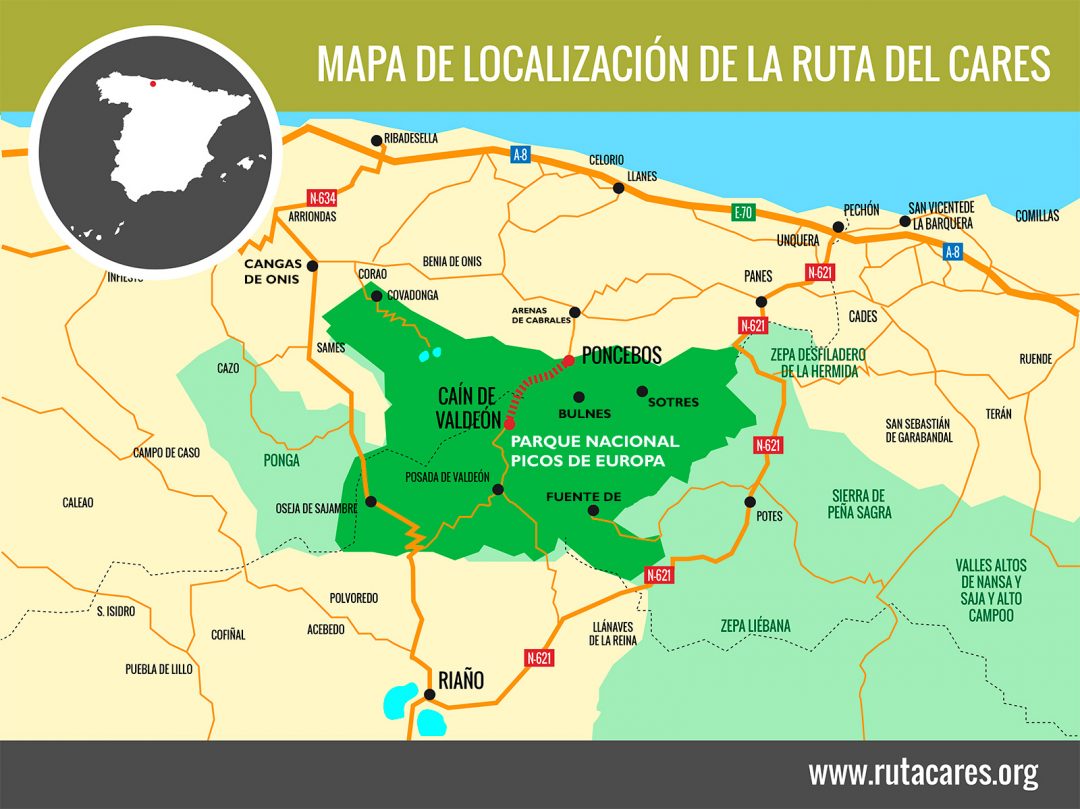 COMO LLEGAR - RUTA DEL CARES